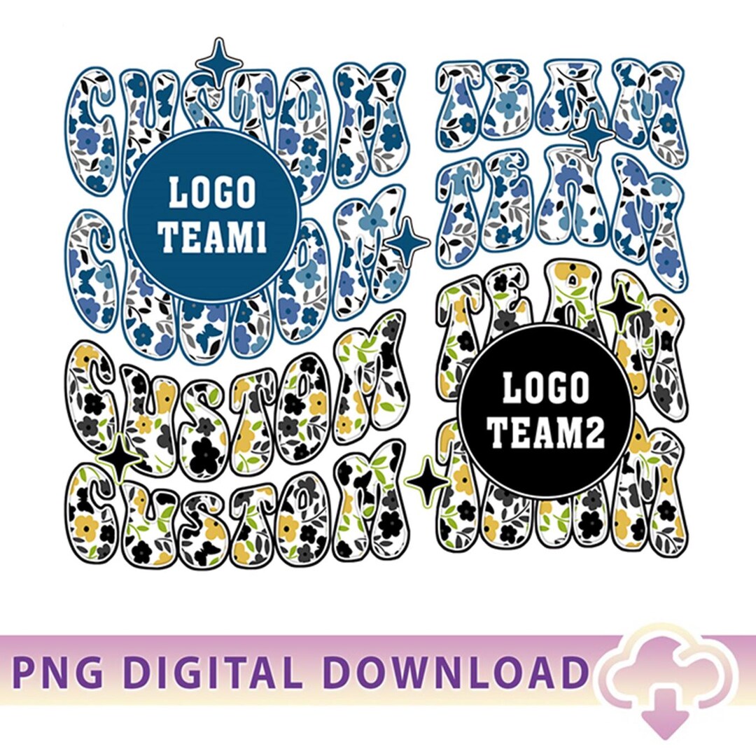 Personalized House Divided PNG, Floral Mascot Png, Custom School Spirit ...