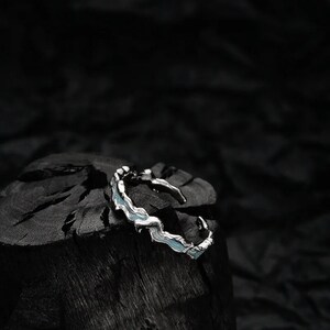 Fashion Personalized Silver Blue Ocean Rings Adjustable Jewelry Gift - Etsy