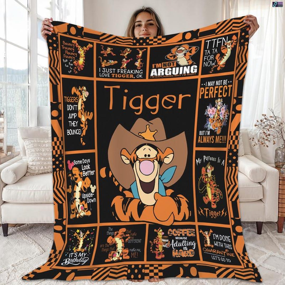 Disneyland Tigger Fleece Blanket, Winnie the Pooh Tigger Blanket ...