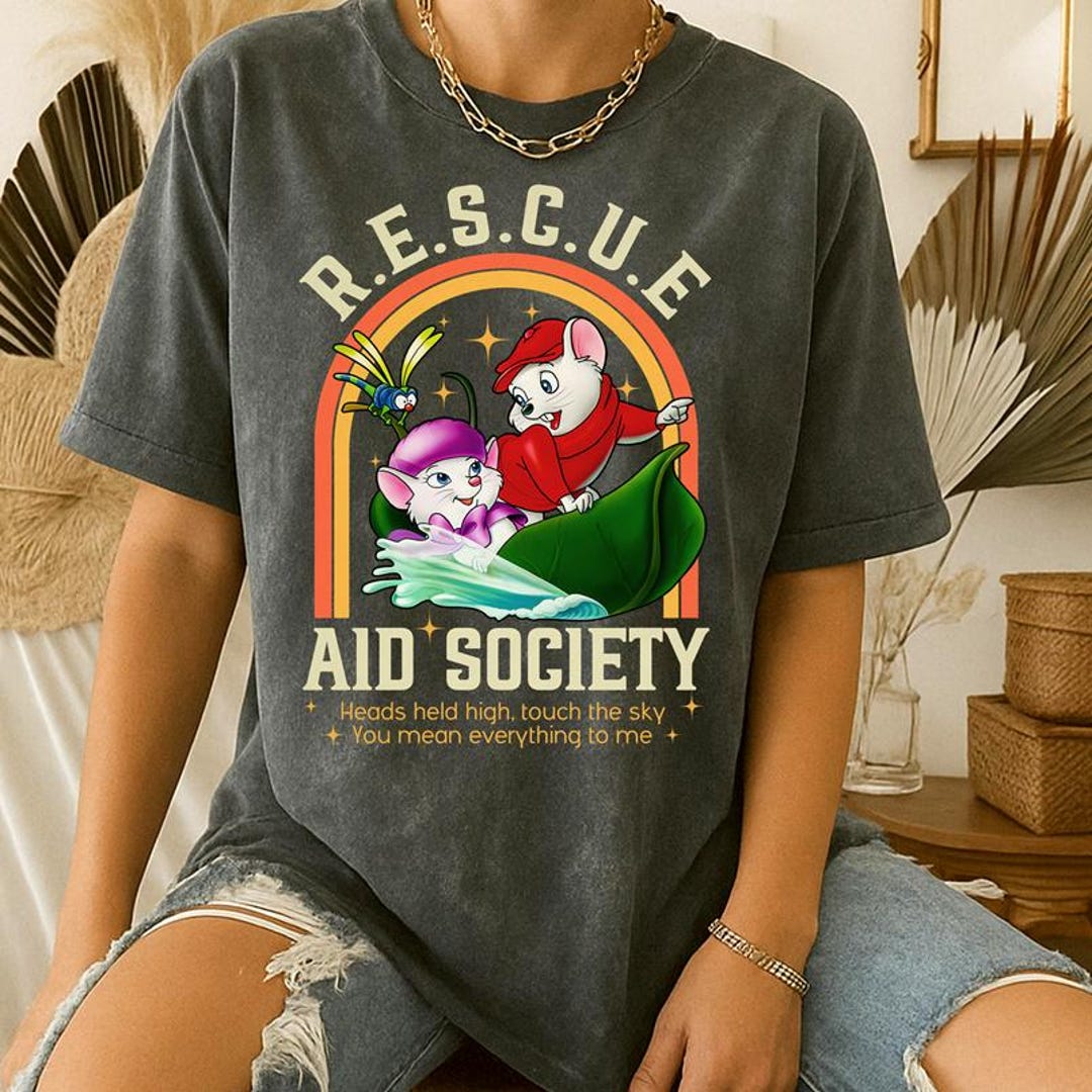 Vintage Rescue Aid Society Comfort Colors Shirt, the Rescuers Bernard ...