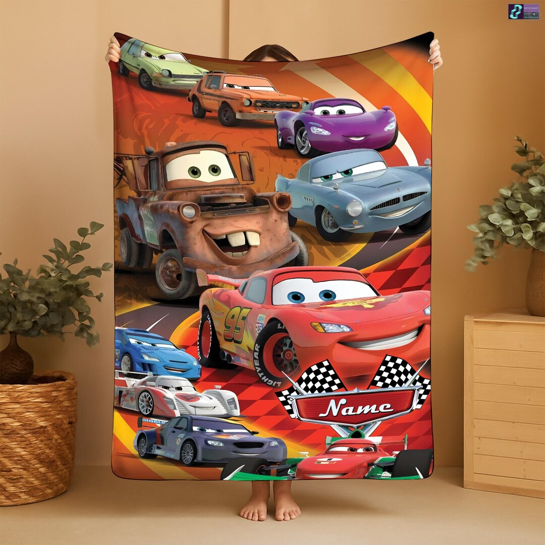 Personalized Disneyland Cars Blanket, Lightning Mcqueen Tow Mater ...