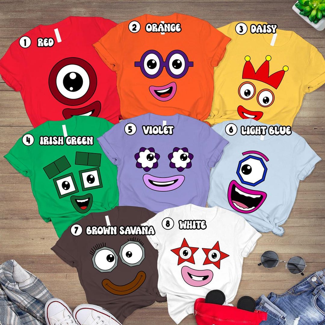 Numberblocks Costume Shirt, Numberblocks Halloween Costume Shirt ...