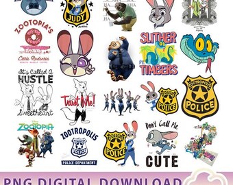 Zootopia PNG Bundle, Disneyland Cartoon Characters Png, Zootropolis ...