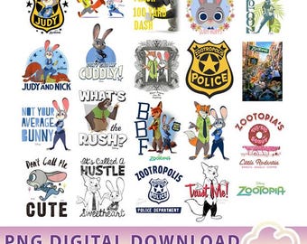 19+ Designs Zootopia PNG Bundle, Disneyland Cartoon Characters Png ...