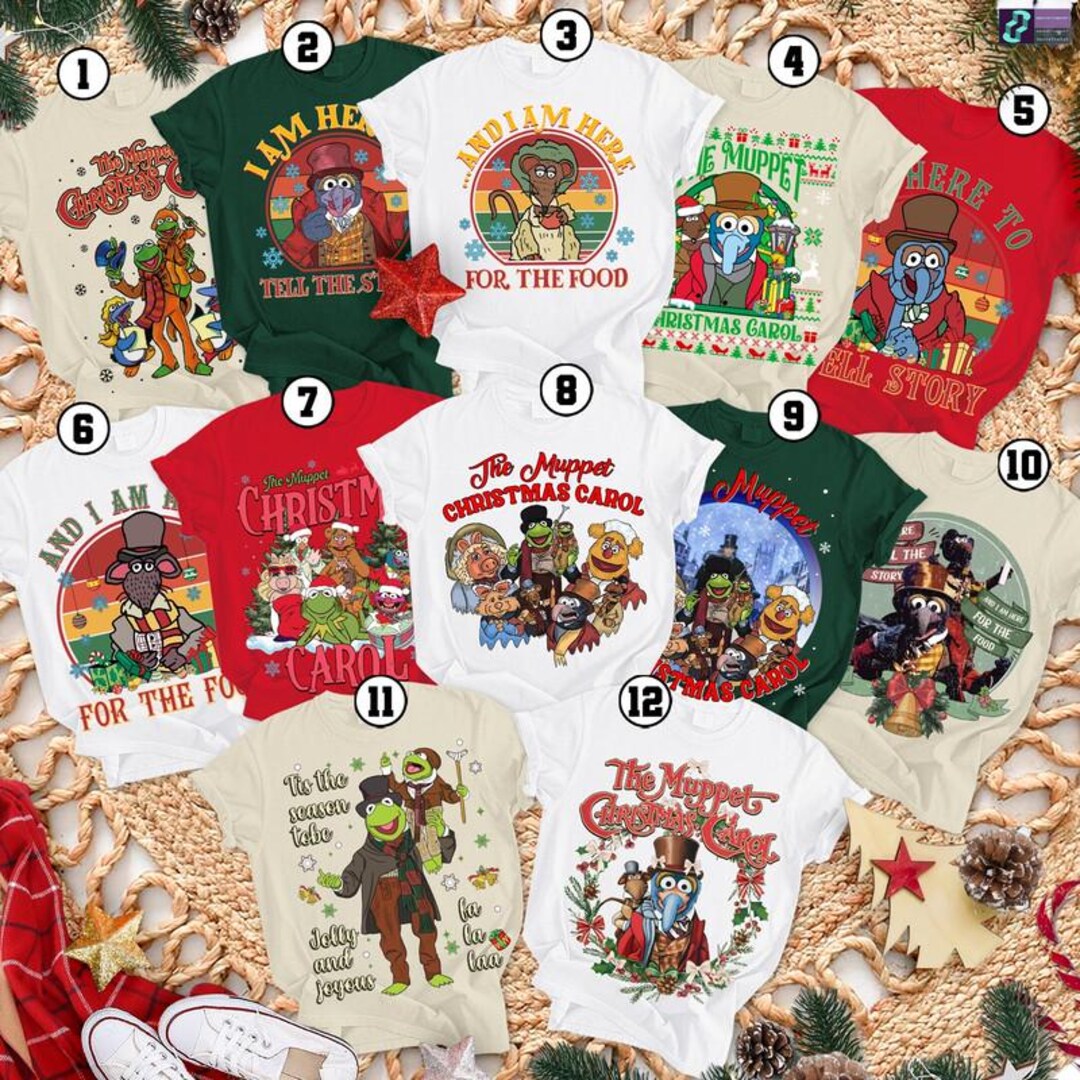 Retro 90s the Muppet Christmas Carol Characters Group Comfort Colors ...