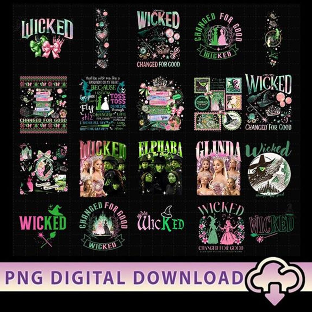 Wicked Change for Good PNG Bundle, Wicked Movie Png, Wicked Pink and ...