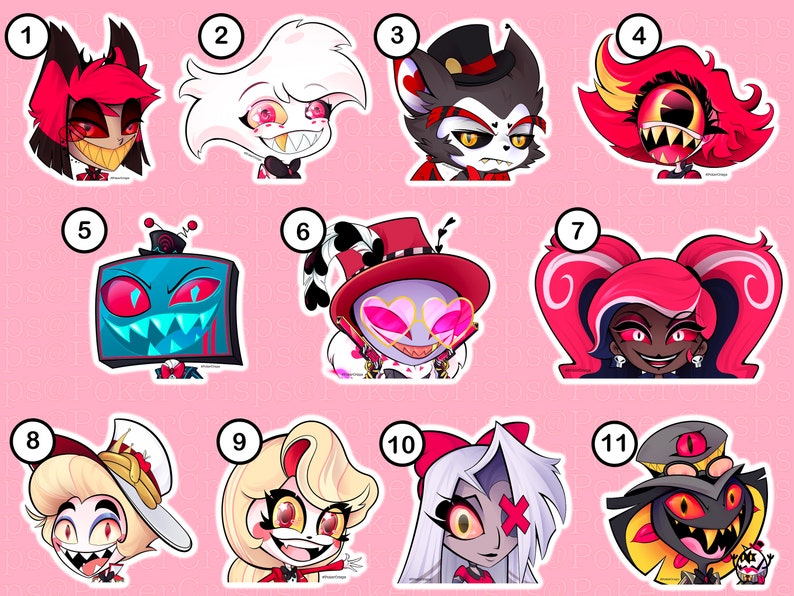 HH Peeker Stickers car Decal Hell Hotel Angel Radio - Etsy