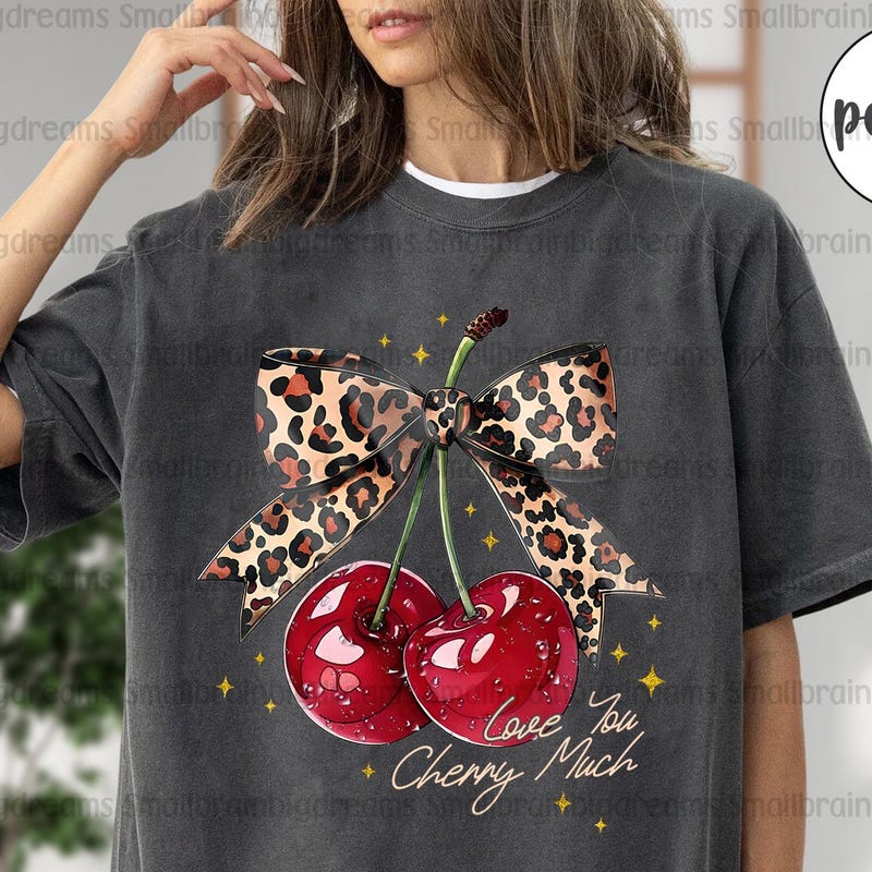 Cherry and Cheetah Wall Art - Etsy