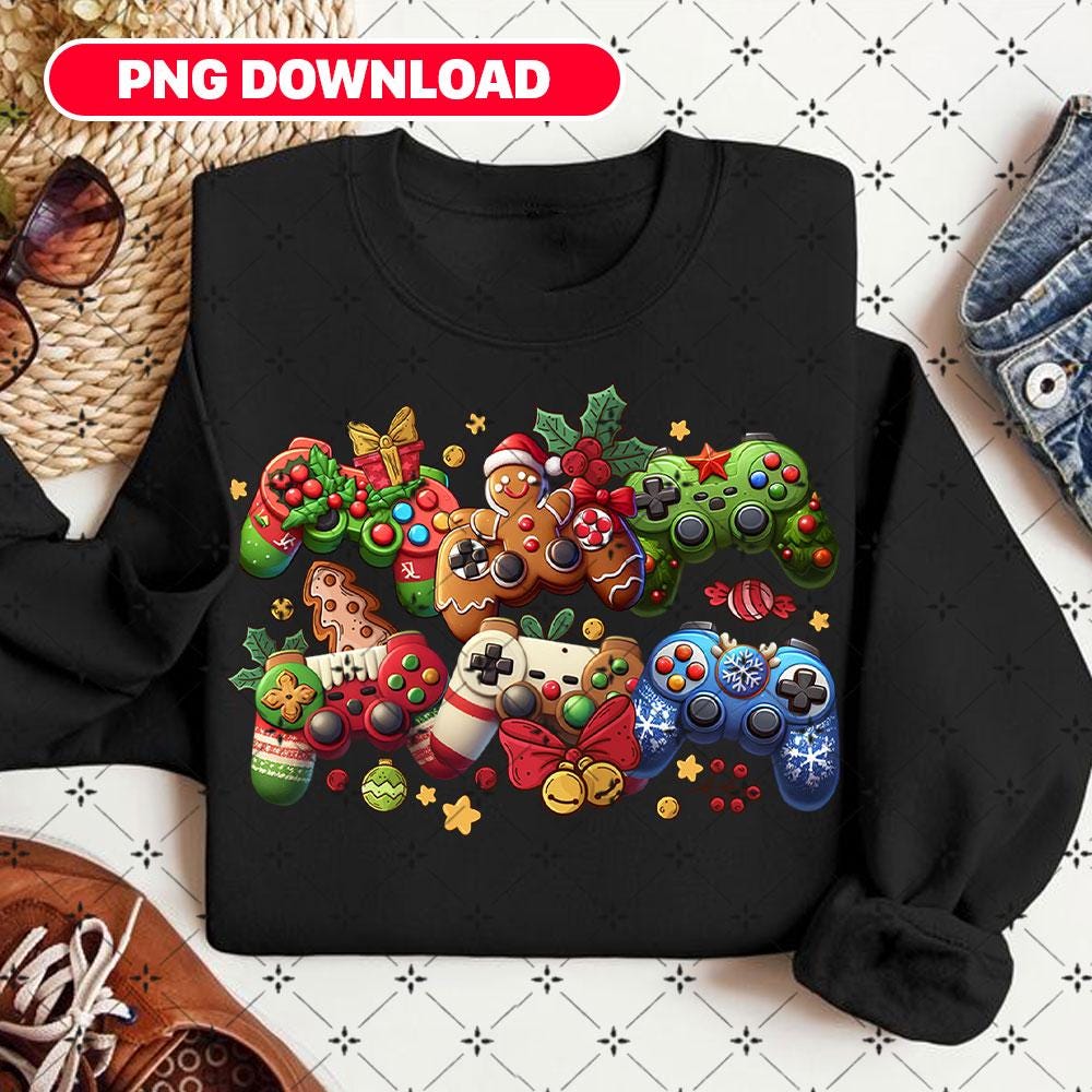 Christmas Controller PNG, Green Monster Christmas Gaming PNG, Video ...