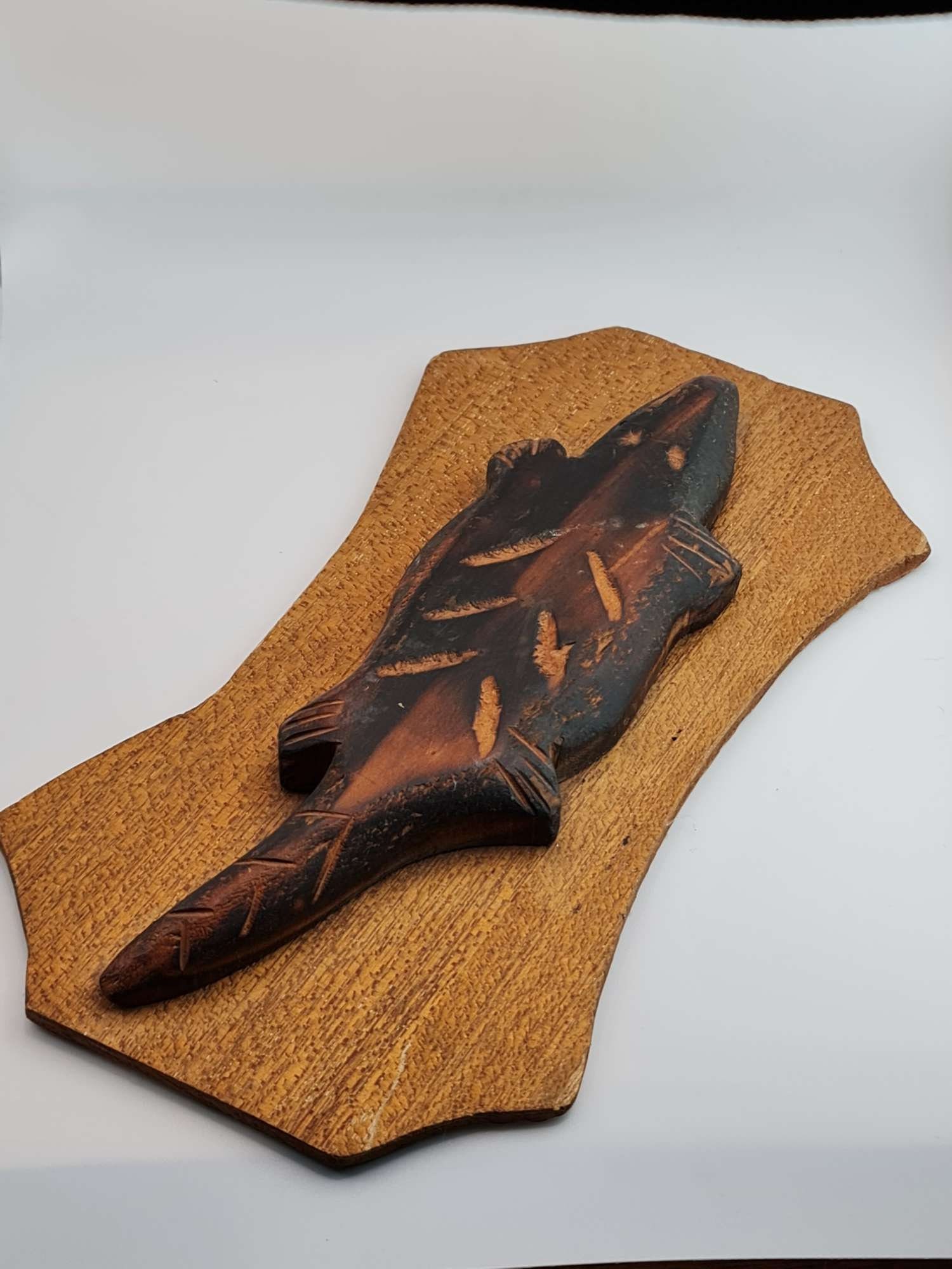 Vintage Hand Carved Indigenous Australian Aboriginal Lizard Crocodile ...