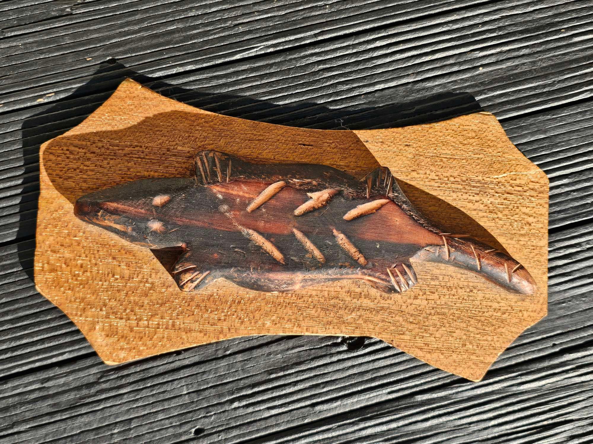 Vintage Hand Carved Indigenous Australian Aboriginal Lizard Crocodile ...