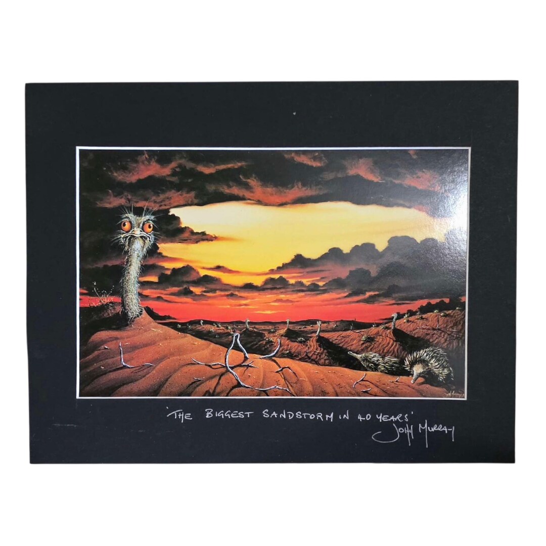 Vintage John Murray Mounted Print 'THE Biggest SANDSTORM in 40 YEARS ...