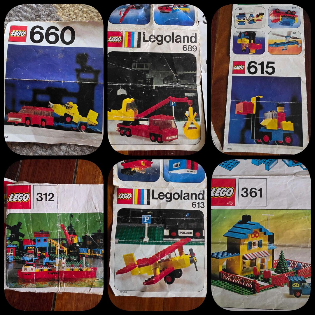 Vintage 1970s Lego 7 Sets * Incomplete Chaos * 660 615 689 613 312 361 ...