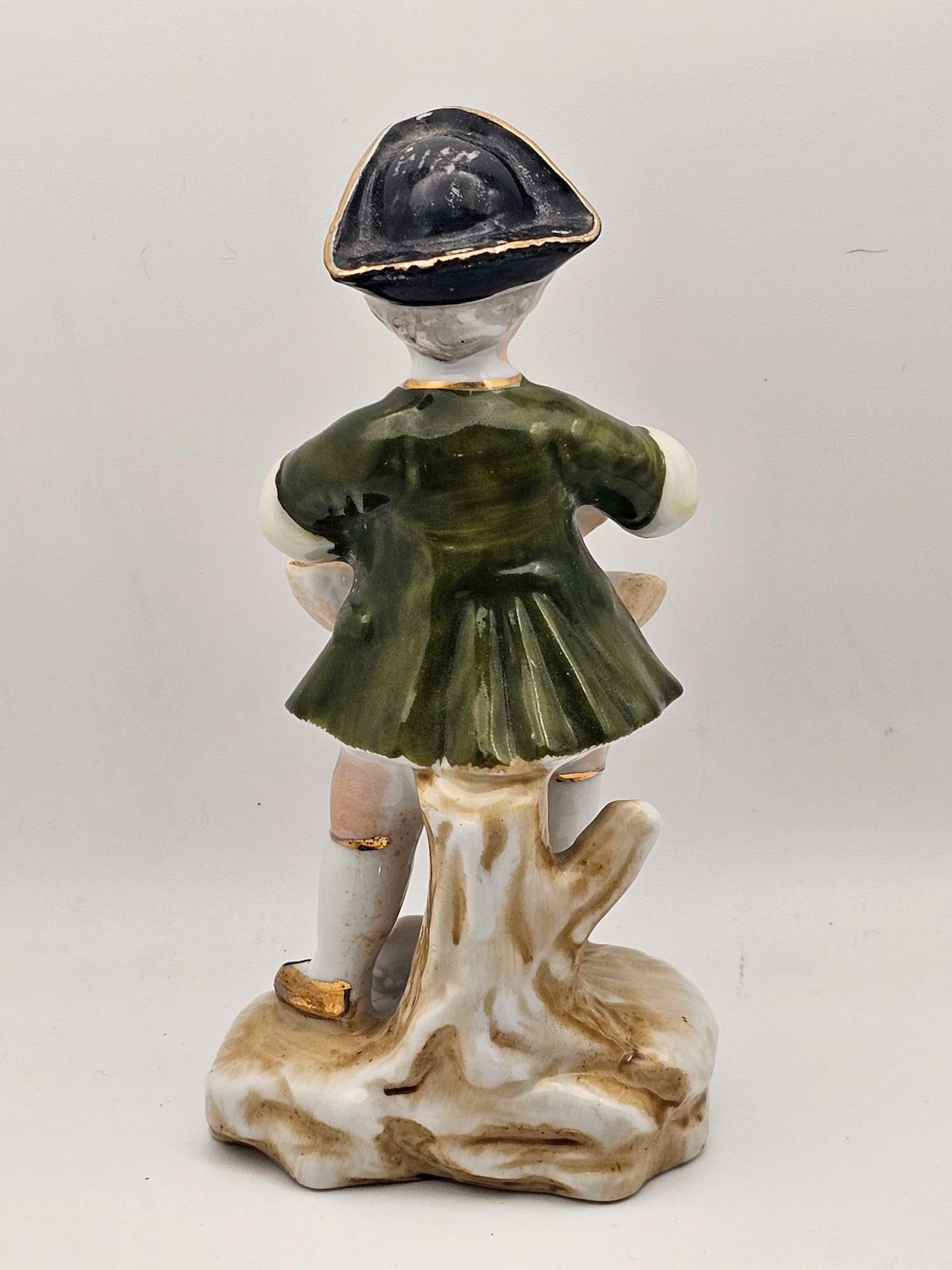 Vintage Ceramic Boy Figurine With Basket | Porcelain Country Decor - Etsy