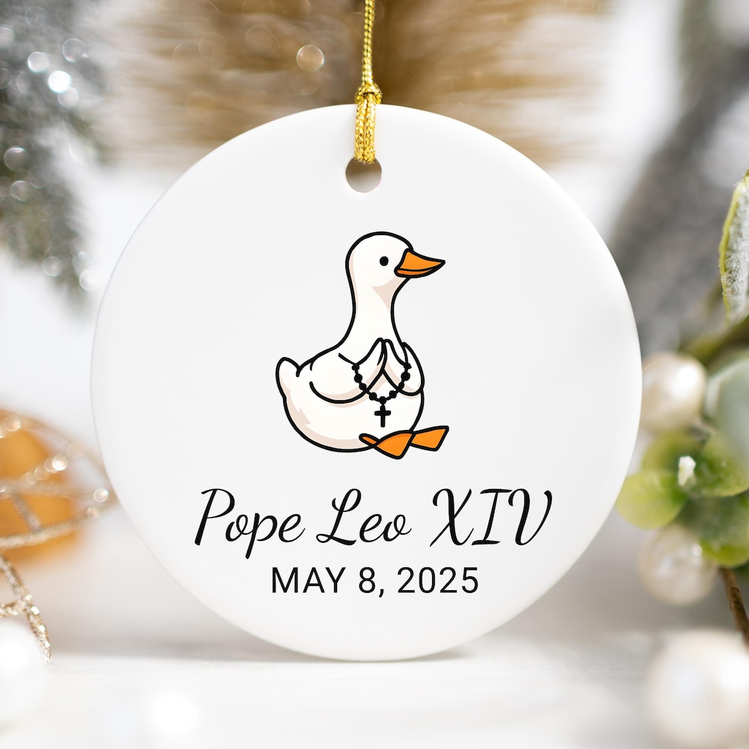 Pope Leo XIV Ornament, the First American Pope, Catholic Christmas Gift ...