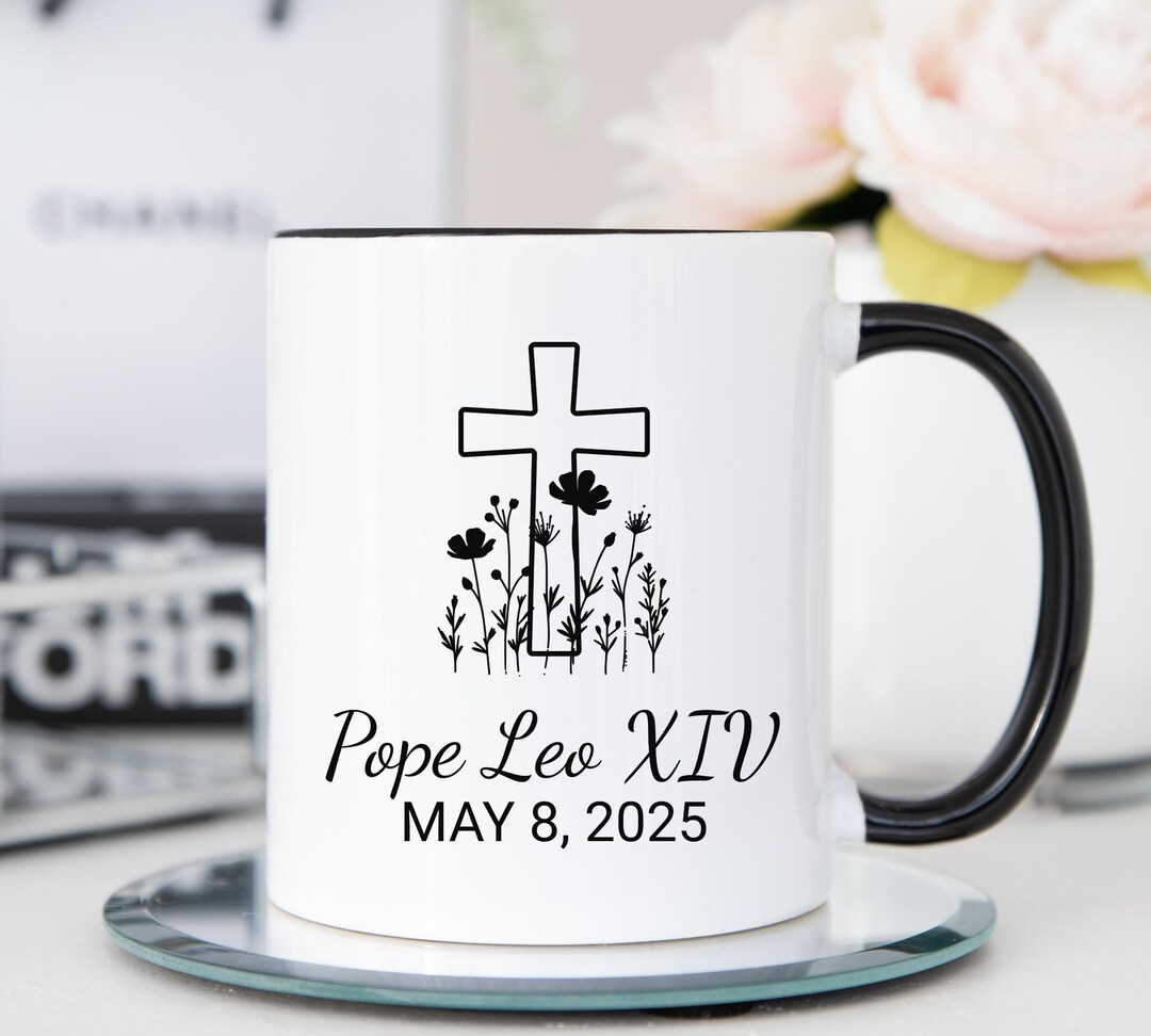 Pope Leo XIV Mug, Chicago American Pope Gift for Catholics, Religious ...