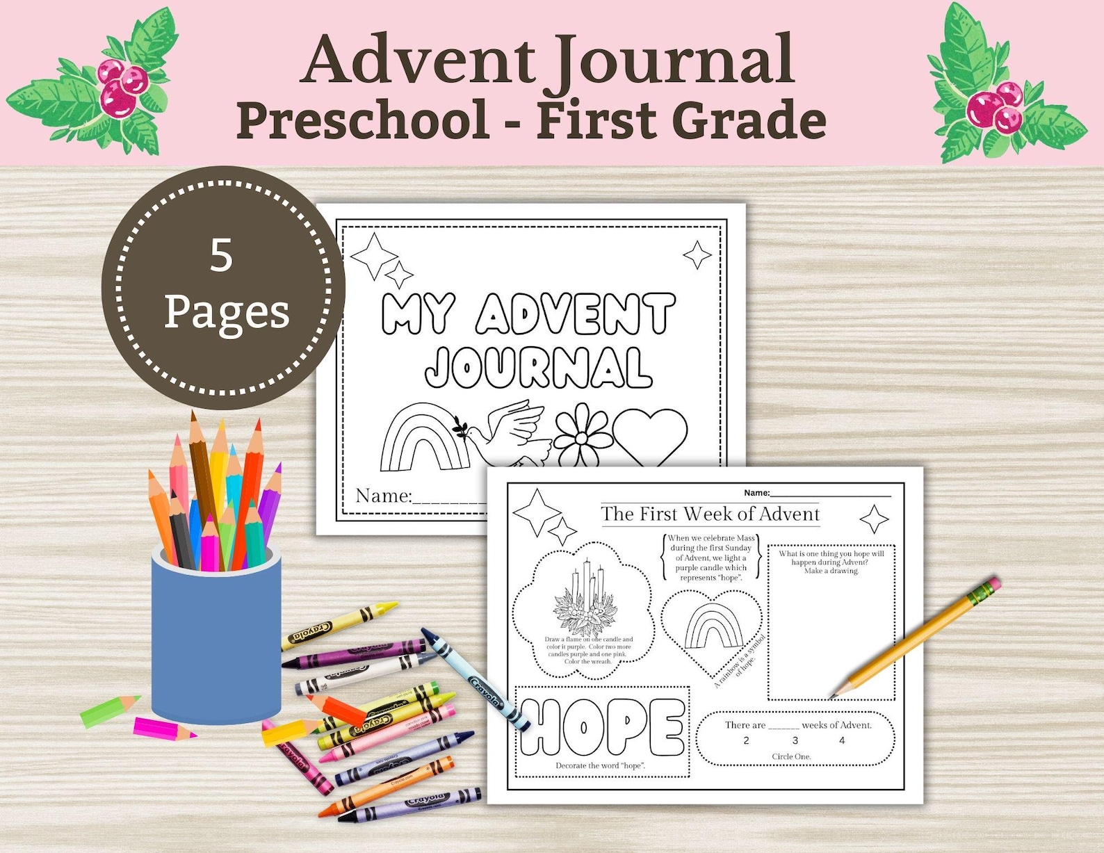 Advent Printable, Advent Worksheets, Kids Advent Activity, Kids Advent ...