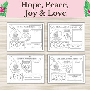 Advent Printable, Advent Worksheets, Kids Advent Activity, Kids Advent ...