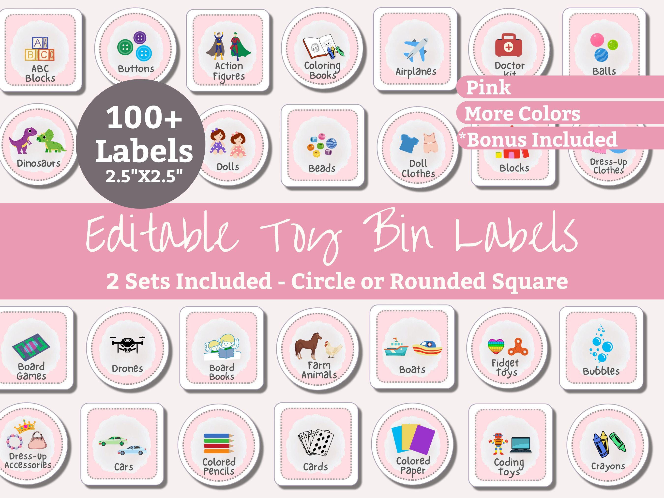 Toy Bin Labels, Playroom Labels, Toy Organization, Toy Box Labels, Toy ...