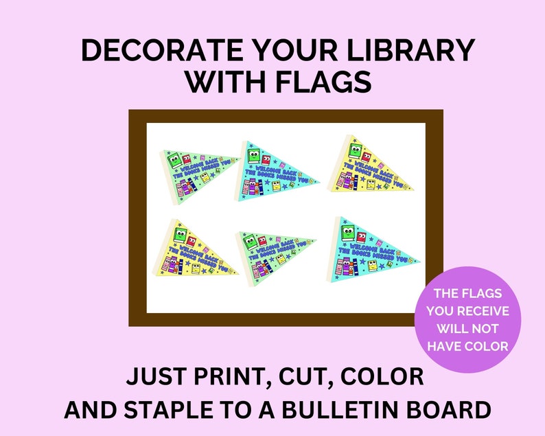 First Day of School Flag, Library Flag, Flag Coloring, Library Craft ...