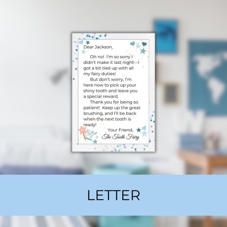 Editable Tooth Fairy Apology Letter Mini Tooth Fairy Kit Printable Set ...