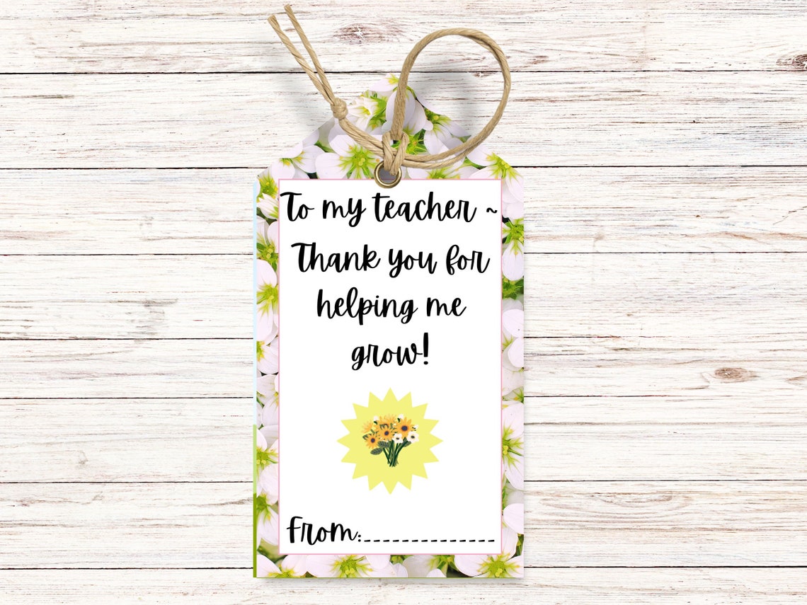 Teacher Appreciation, Teacher Thank You, Last Day of School, Printable ...