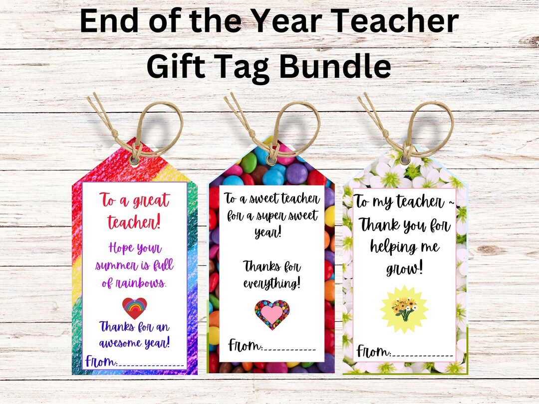 Teacher Appreciation, Teacher Thank You, Last Day of School, Printable ...
