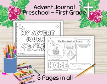 Advent Printable, Kids Advent Activity, Kids Advent Journal, Printable ...