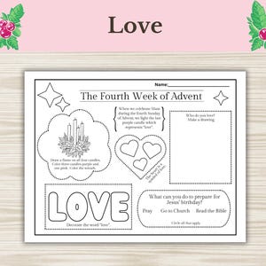 Advent Printable, Advent Worksheets, Kids Advent Activity, Kids Advent ...