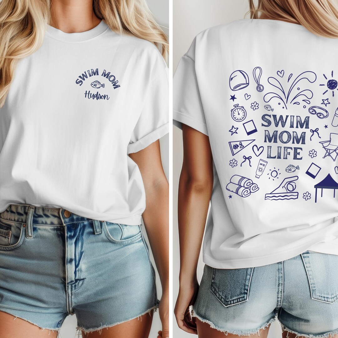 Personalized Swim Mom Shirt, Custom Swim Mom Tshirt, Cute Swim Mama T ...