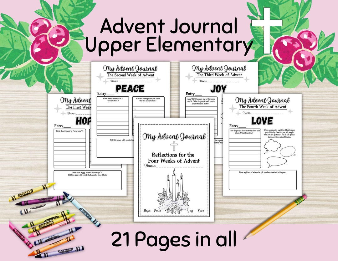 Advent Printable, Kids Advent Activity, Kids Advent Journal, Printable ...