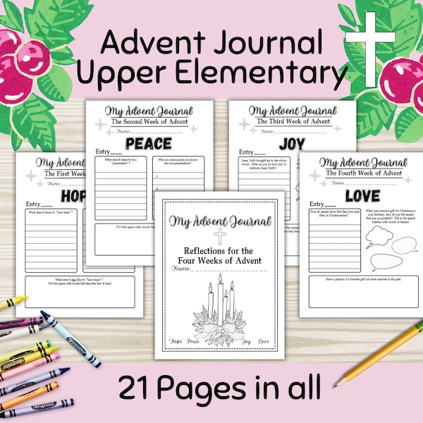 Advent Printable, Kids Advent Activity, Kids Advent Journal, Printable ...