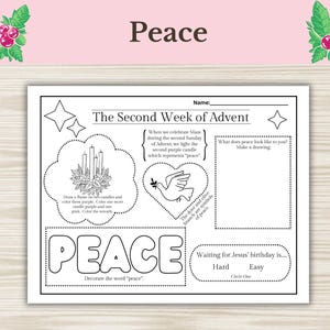 Advent Printable, Advent Worksheets, Kids Advent Activity, Kids Advent ...