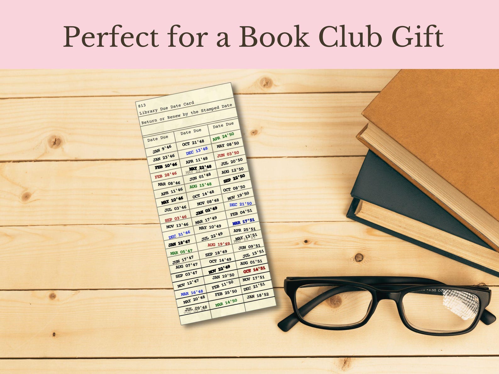 Library Due Date Bookmark, Vintage Library Due Date Card, Vintage ...