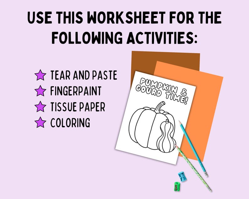 Fall Activity for Kids, Tear and Paste Activity, Tissue Paper Craft ...