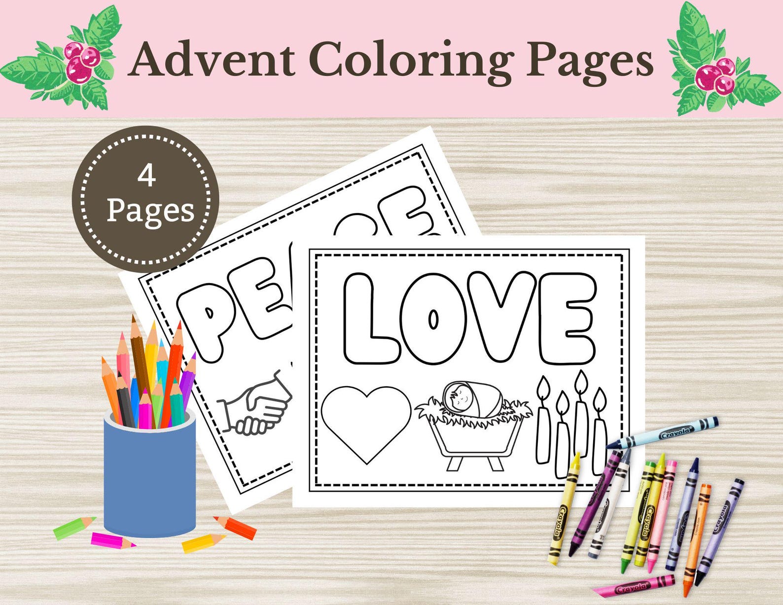 Advent Coloring, Christmas Coloring, Christmas Activity, Kids Coloring ...