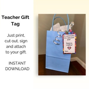 Teacher Appreciation, Teacher Thank You, Last Day of School, Printable ...