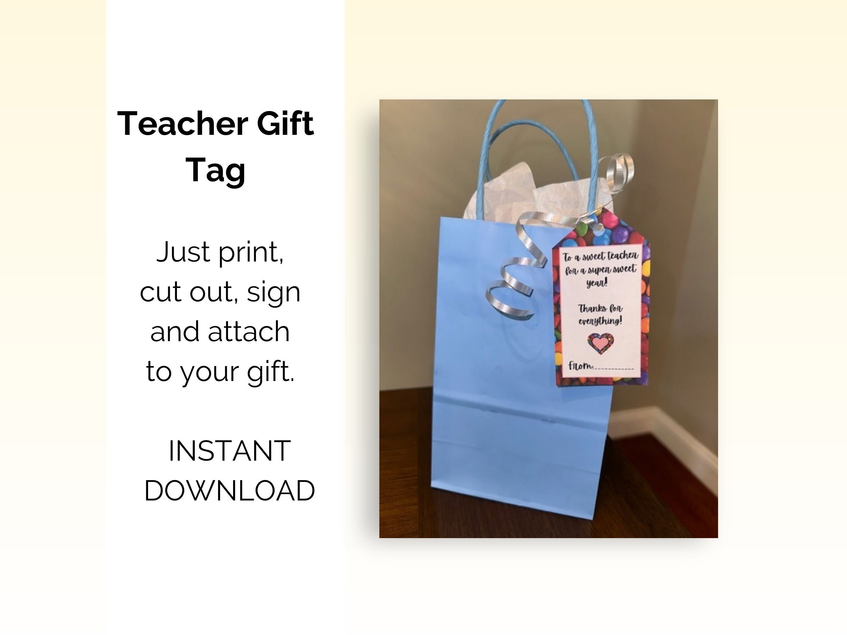Teacher Appreciation, Teacher Thank You, Last Day of School, Printable ...