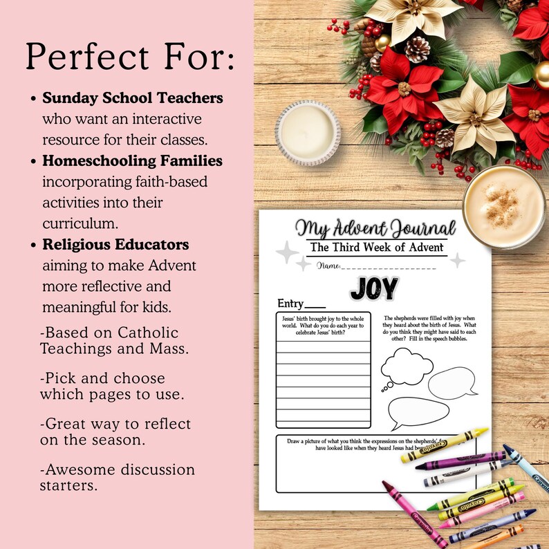 Advent Printable, Advent Worksheets, Kids Advent Activity, Kids Advent ...