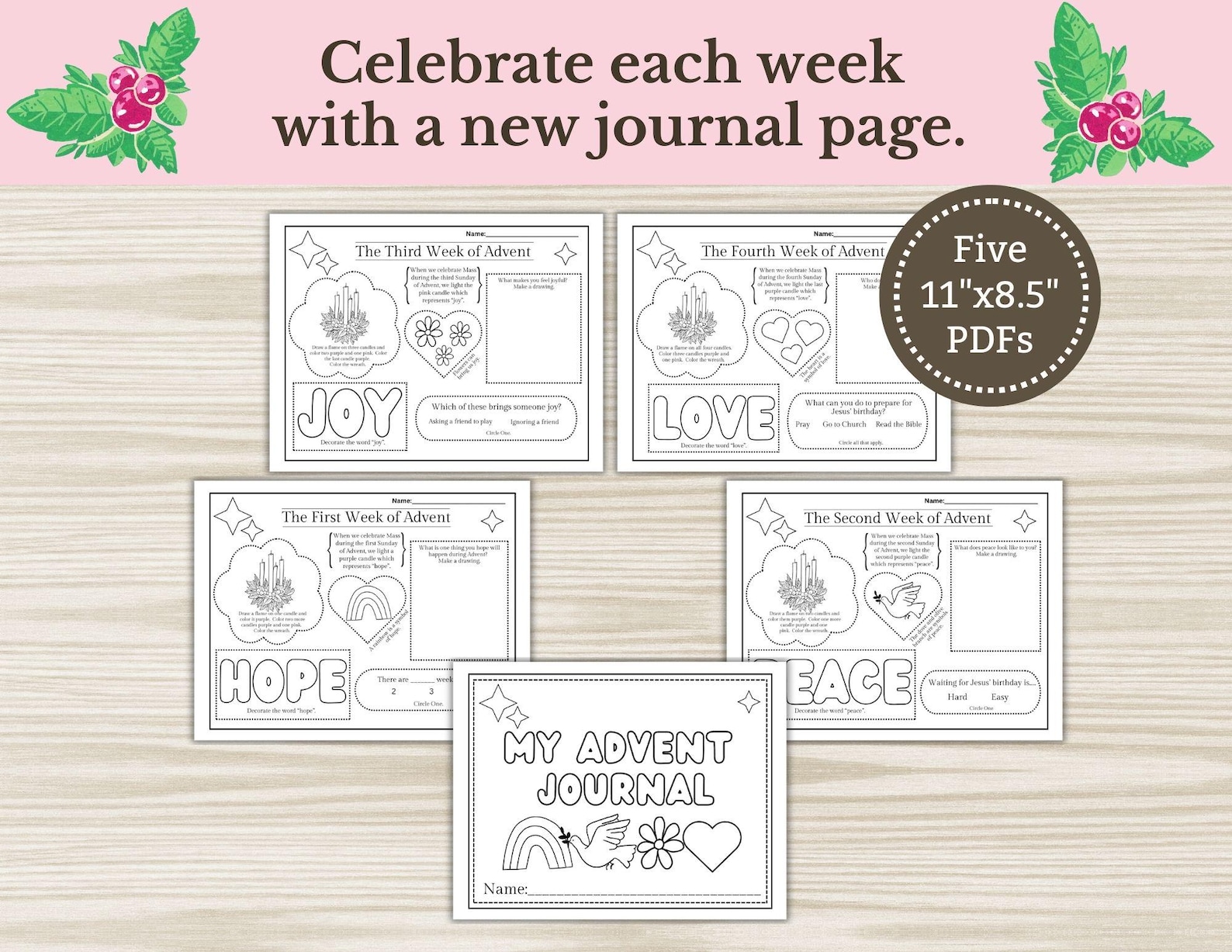 Advent Printable, Advent Worksheets, Kids Advent Activity, Kids Advent ...