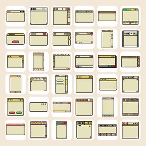 Pixel Art Bundle: Border Frames, Digital Stickers (EPS, SVG, PNG Files ...