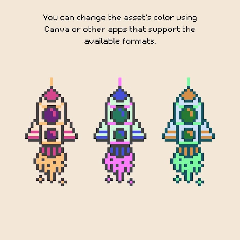 Space Pixel Art Clipart, Digital Planner Stickers (EPS, SVG, PNG) - Etsy