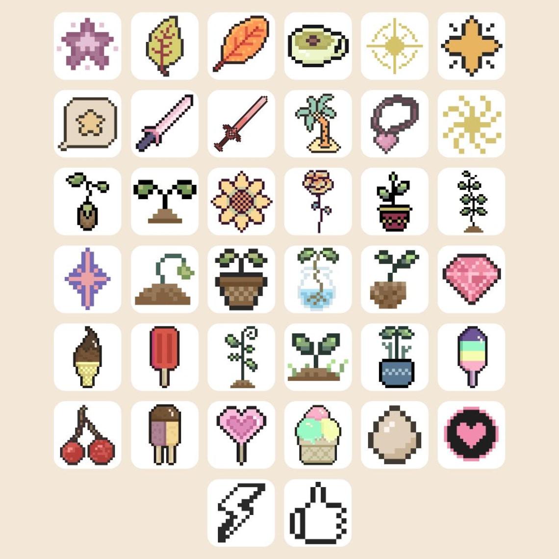 Cute Pixel Art Bundle, PNG SVG EPS (digital Download) - Etsy