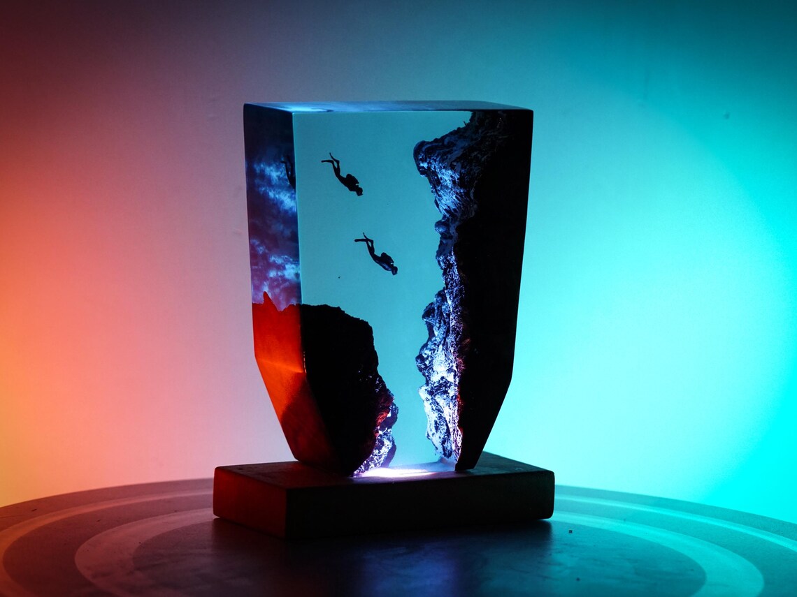 EXCLUSIVE Ocean Divers Lamp – Handmade Deep Sea Resin Light – Inspired ...