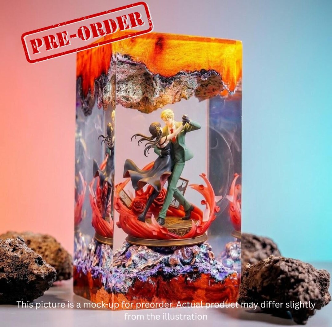 Loid and Yor Resin Lamp Spy X Family Anime Diorama Night Light ...