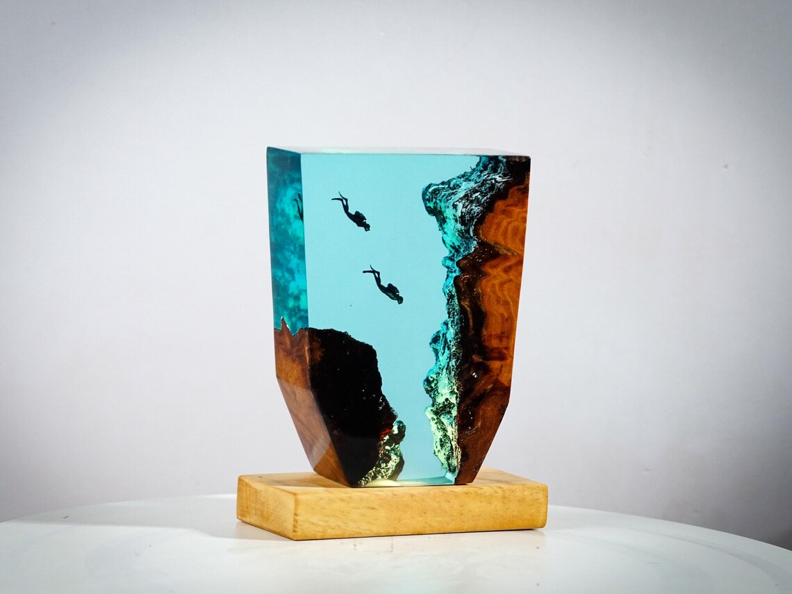 EXCLUSIVE Ocean Divers Lamp – Handmade Deep Sea Resin Light – Inspired ...