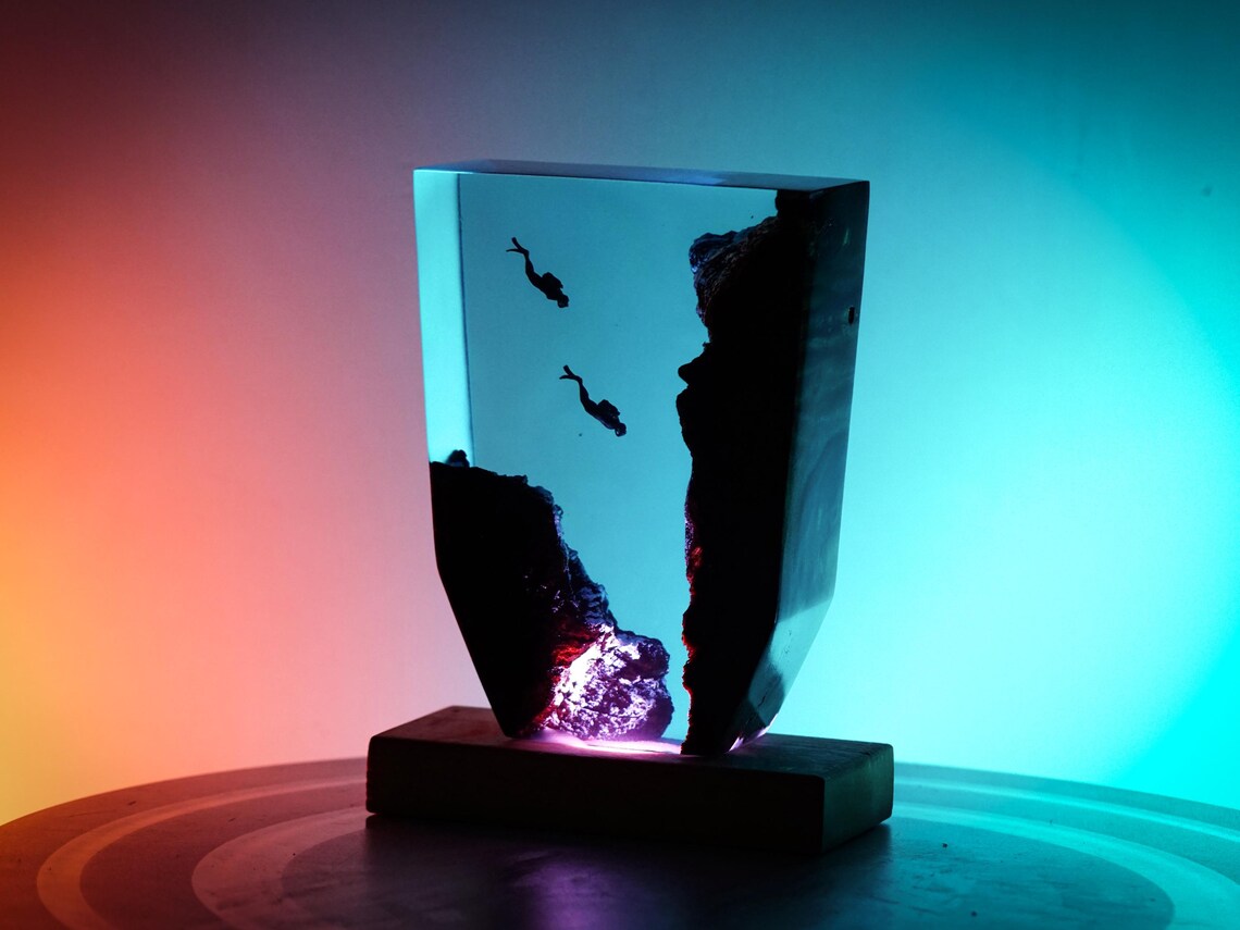 EXCLUSIVE Ocean Divers Lamp – Handmade Deep Sea Resin Light – Inspired ...