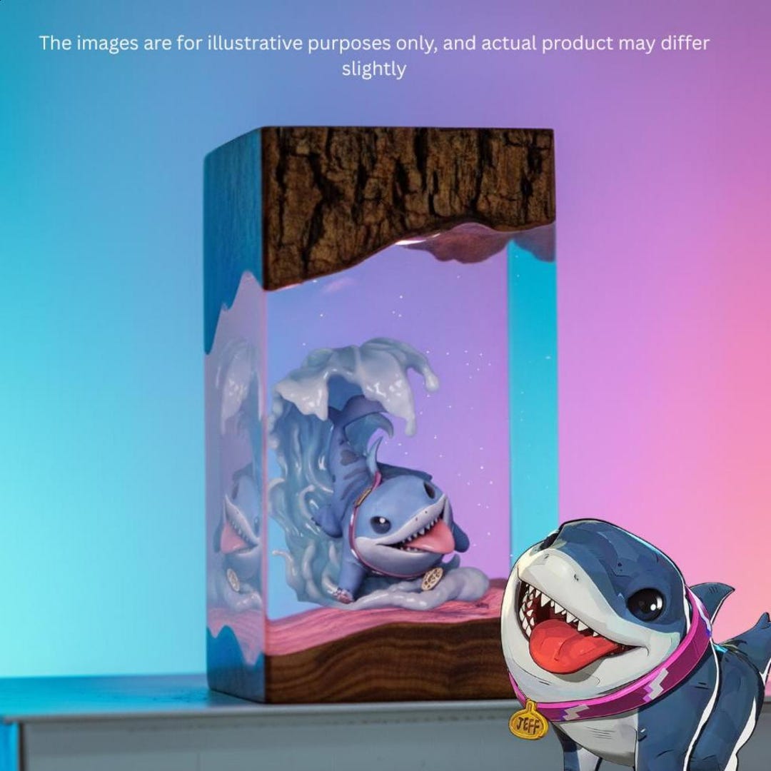 PREORDER Jeff the Landshark Resin Lamp – Handmade LED Light | Adorable ...