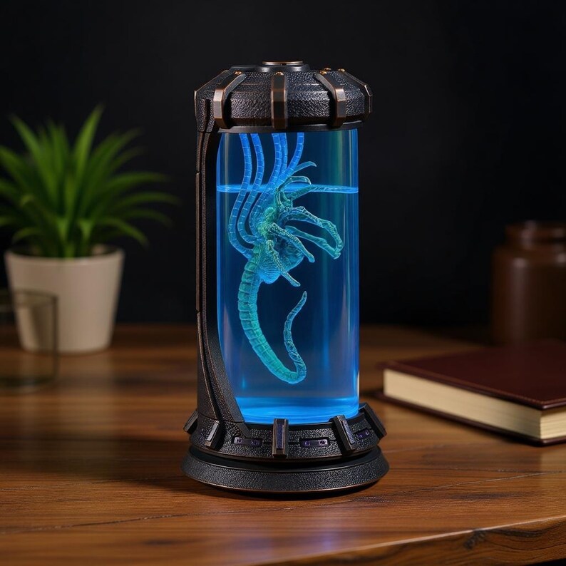 NEW Xenomorph Alien Resin Night Light, Sci-fi Horror LED Specimen Tube ...