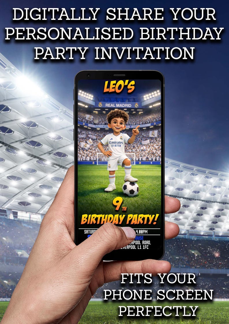 Custom Football Birthday Party Invitation: Digital Download - Etsy